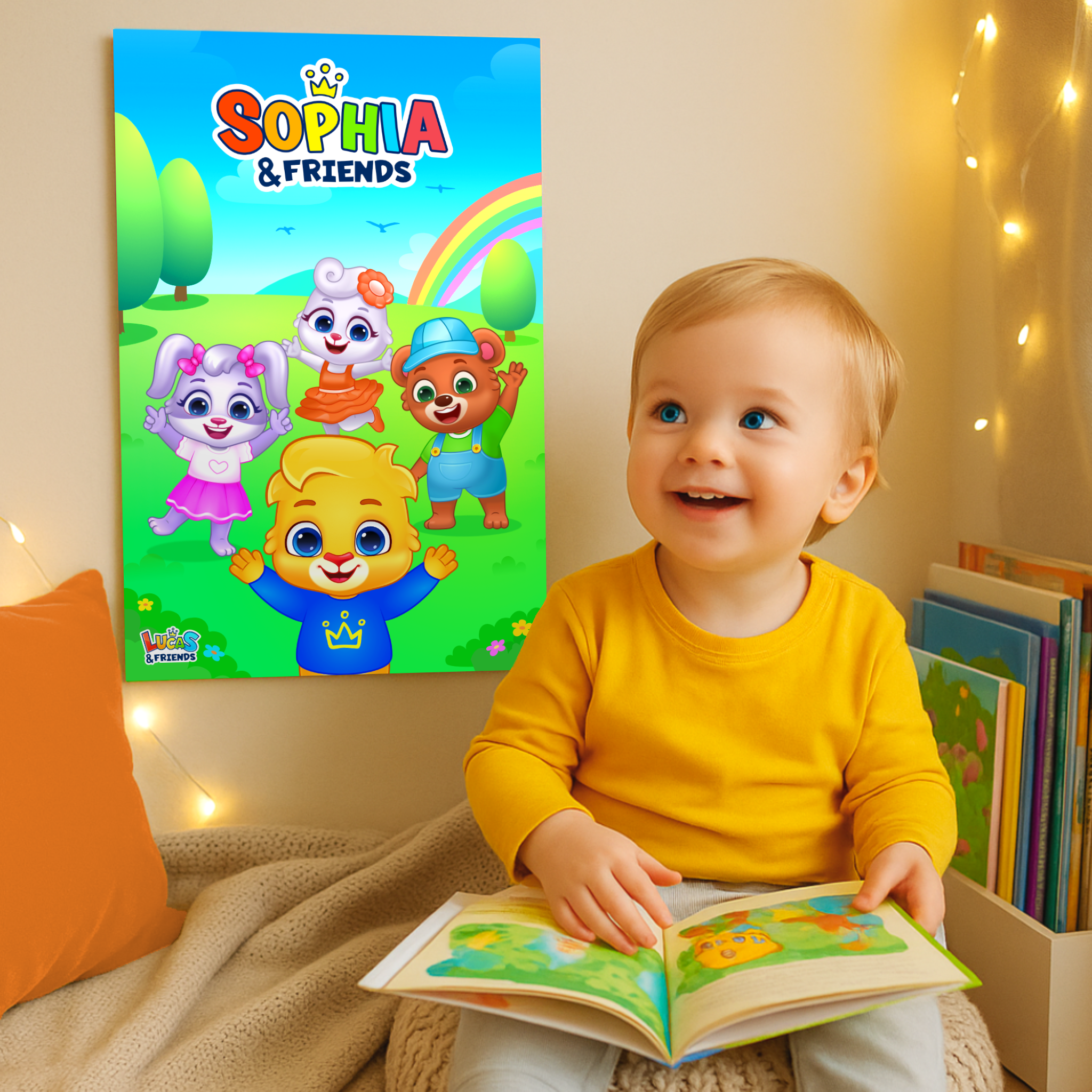 Lucas & Friends Personalized Name Wall Decals | Fun Kids Room Decor ...