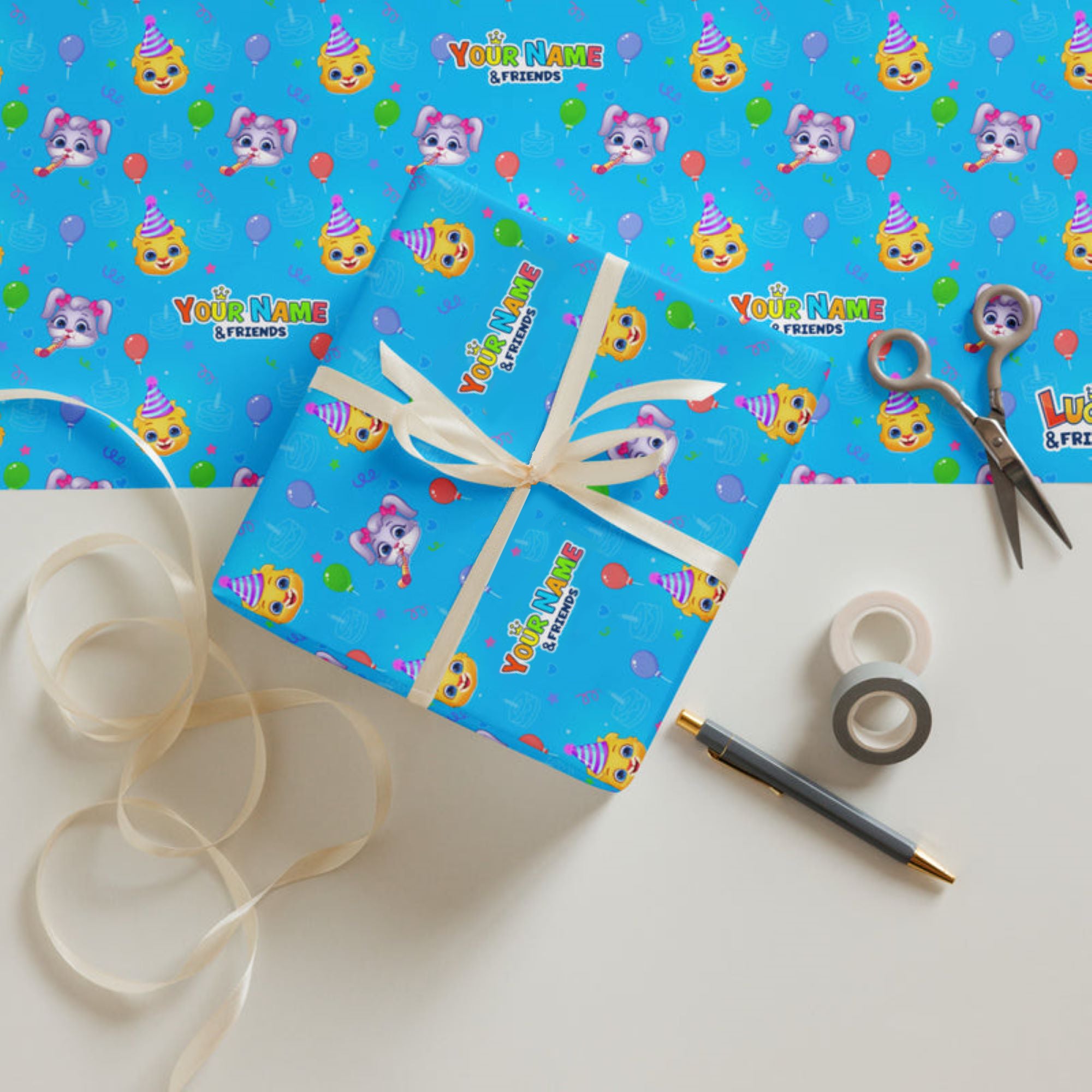 Lucas & Friends Wrapping Paper – Premium Matte Gift Wrap Sheets (Set of ...