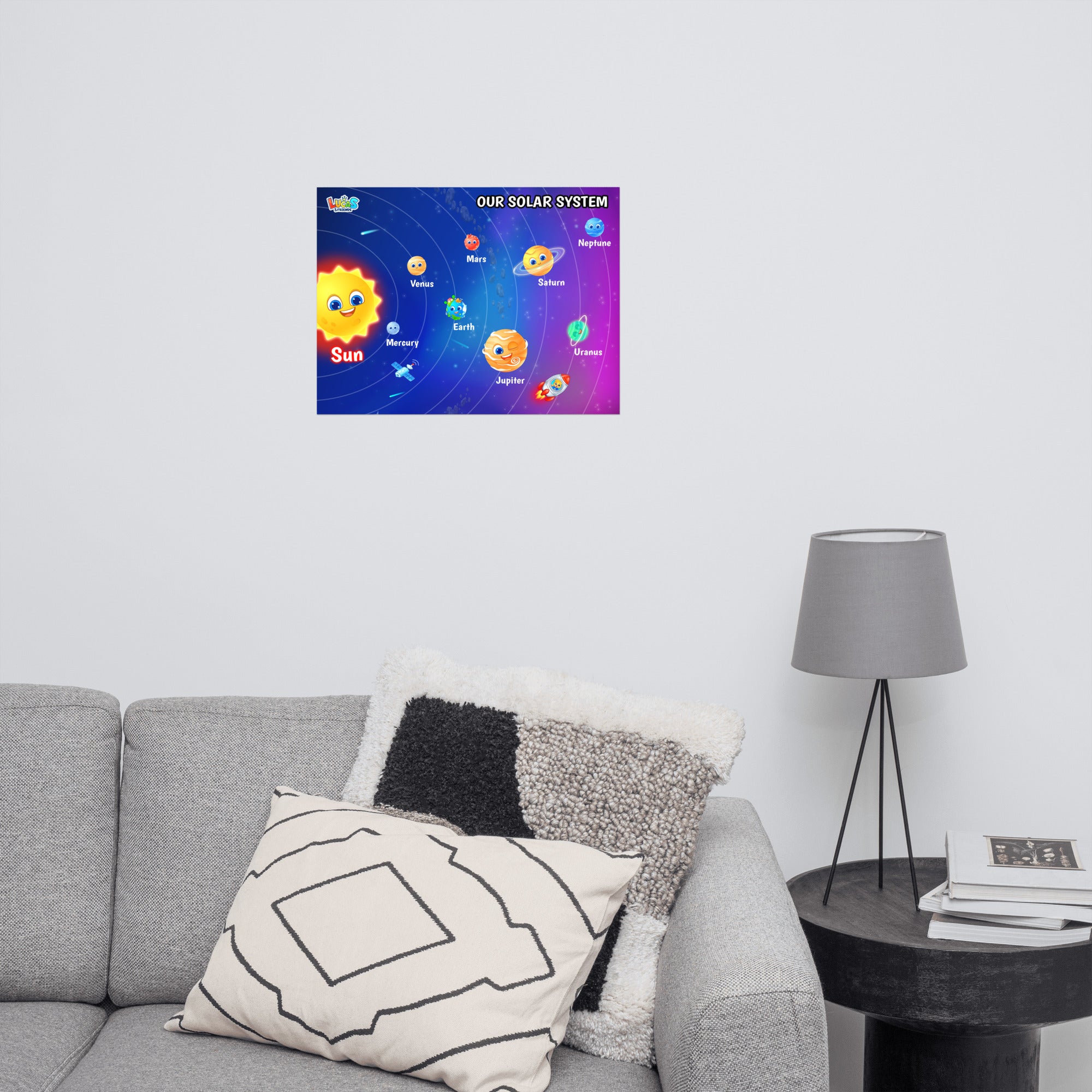 The Chart Of The Solar System for Kids | Solar System Educational Post ...